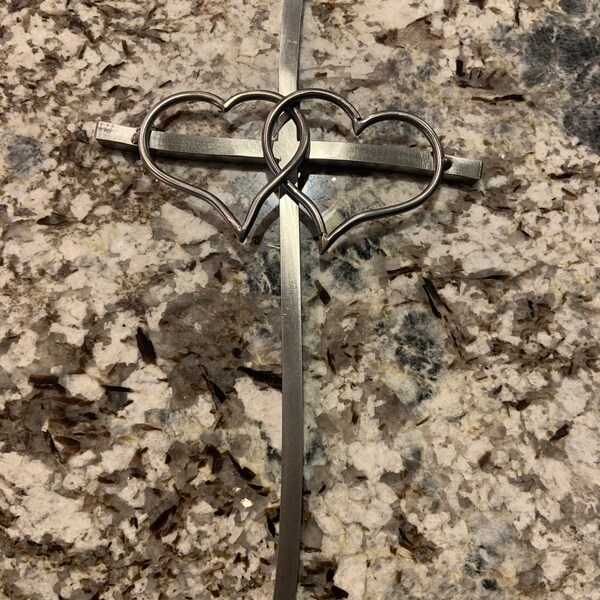 Wedding | Anniversary Heart Cross | Metal Artwork | Religious | Gift ...