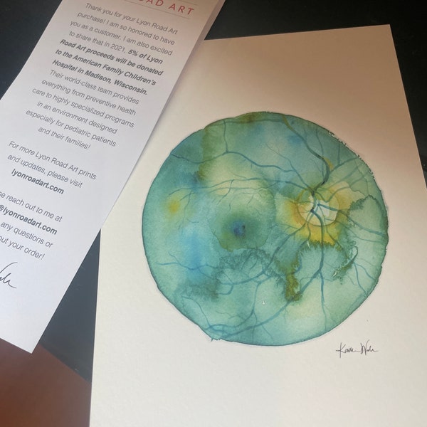 Retina Watercolor Print - Abstract Eye Art - Eye Anatomy Painting ...