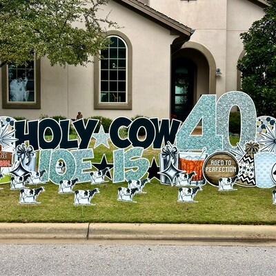 Caution 50 Year Old Having a Senior Moment, 11pc Birthday Yard Card ...