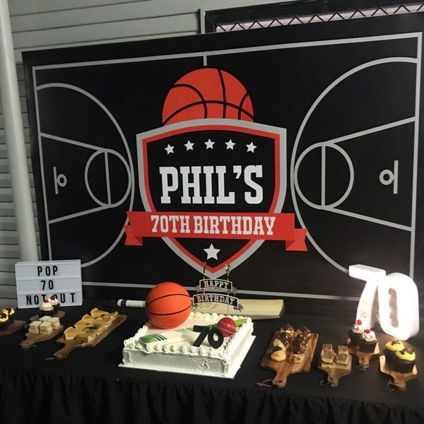 Basketball Themed Photo Booth Backdrop, Concession Stand Backdrop ...