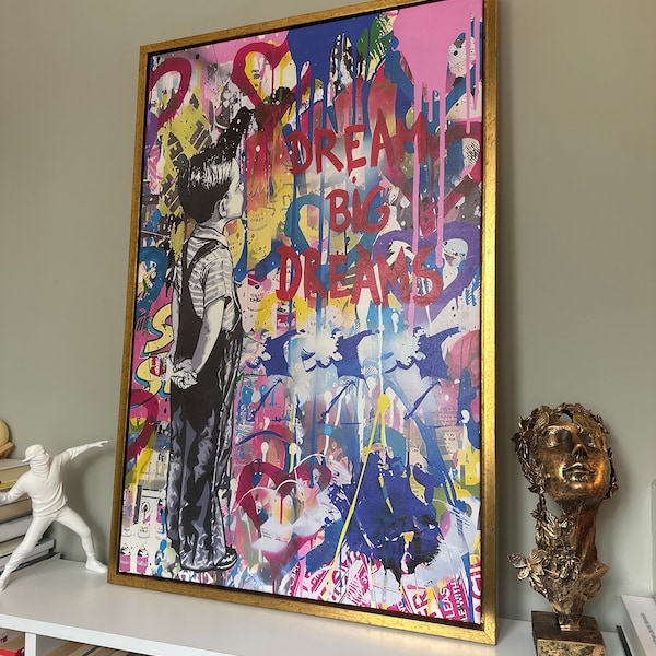 David Bowie Hush Wall Art, Handsome Man Framed Canvas, Contemporary Art ...