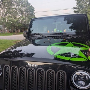 Vinyl Distressed Style Compass Hood Decal Window Decal Fits Jeep ...