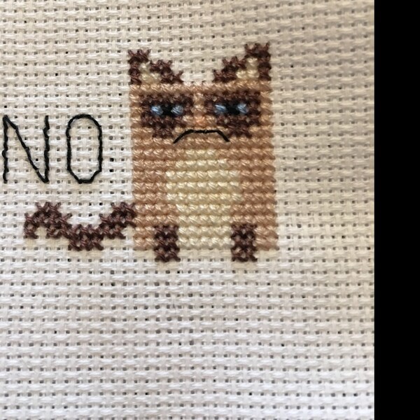 Grumpy Cat Cross Stitch Pattern - Kawaii Version ( Printable PDF ...