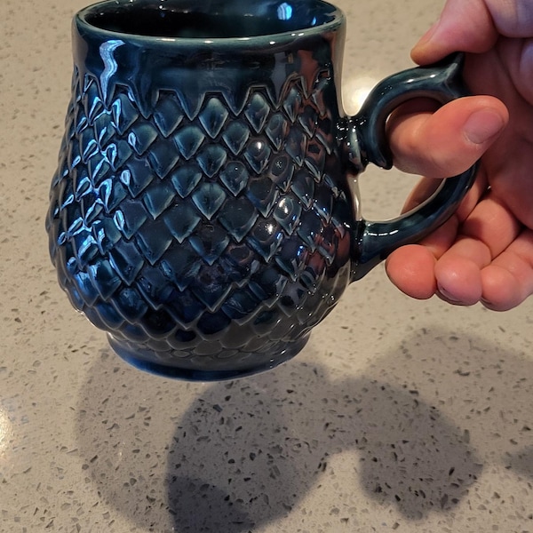 Ceramic Mug, Dragon Scale Mug, Handmade Pottery - Etsy