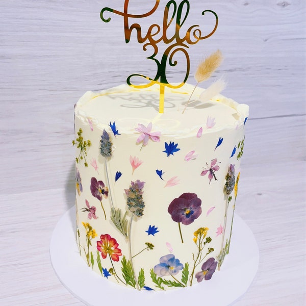 80+pc Edible Pressed Flowers Cake Toppers, Dried Edible Flowers, Edible ...