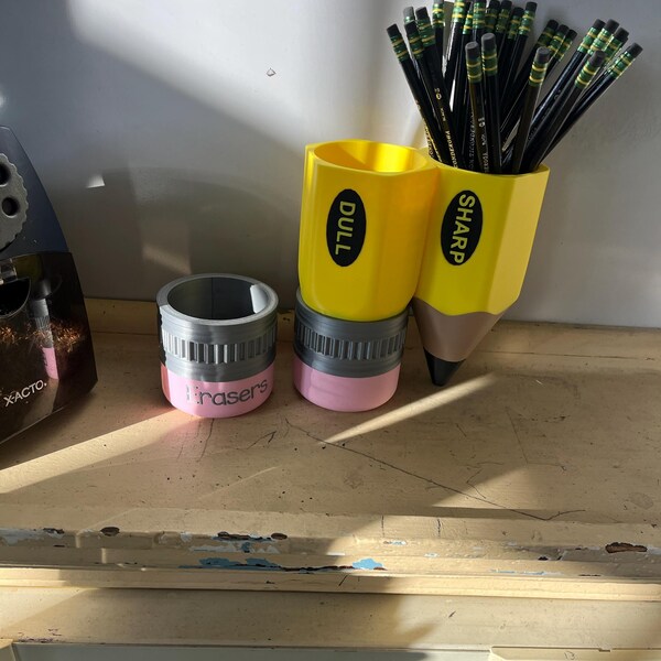 The Dual Sided Pen/pencil Holder for Teachers Desk or Classroom - Etsy