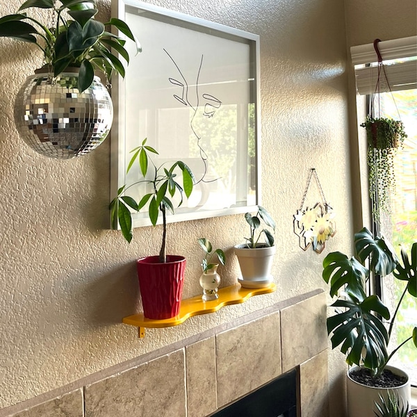 Wavy Shelf | Squiggle Shelf | Funky Decor | Maximalist | Pastel Shelves ...