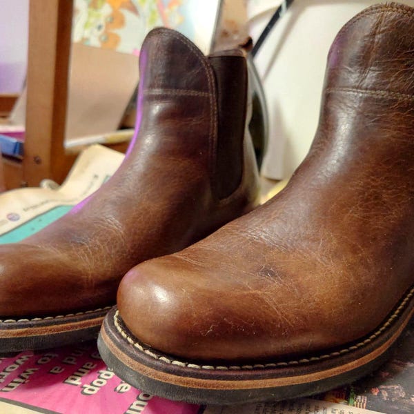 Handmade Portuguese Vintage Hiking Leather Cap Toe Goodyear Welted ...