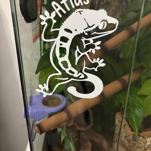 Crested Gecko Decal Customizable Enclosure Decor, Gecko Decal, Reptile ...
