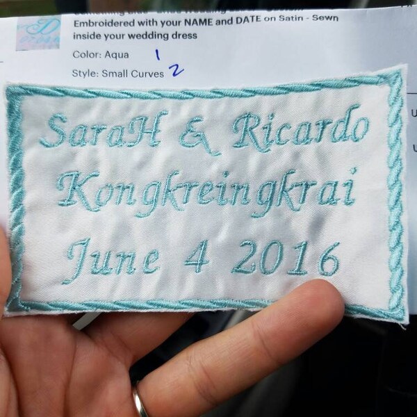 Bridesmaid Labels for Dress or Purse a Custom Embroidered Label With ...