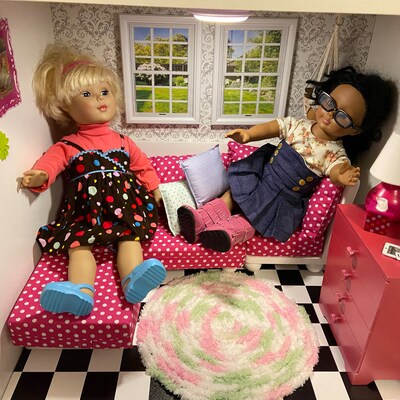 STICKERS 1:6 Scale 4 Pink Windows and Door STICKER SET for 11.5 Sized ...