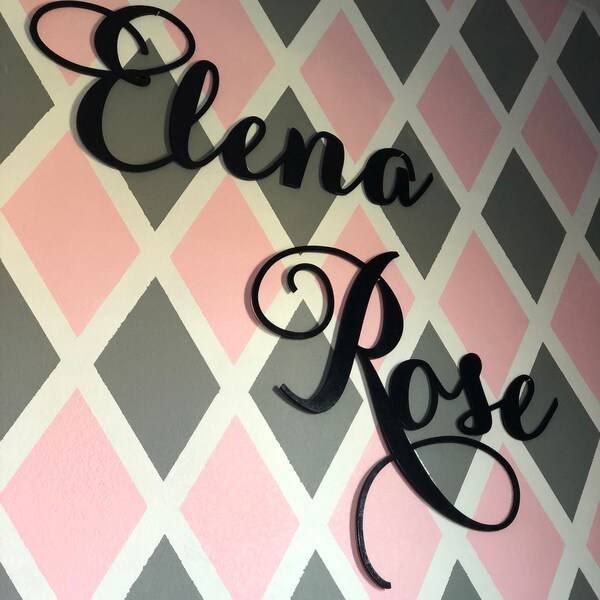 Custom Wooden Name Sign Nursery Name Sign Nursery Decor Baby Name Sign ...