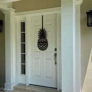 Welcome Pineapple, Front Door Wreath, Front Door Decor, Pineapple Decor ...
