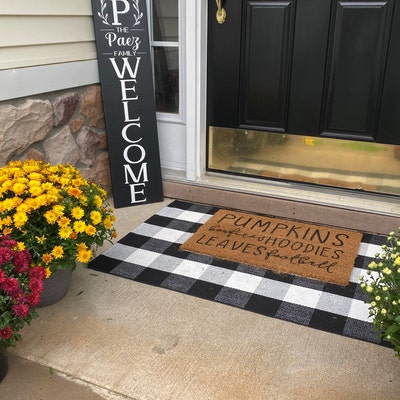 Personalized Porch Sign 4 FT 5 FT Leaning Sign Porch Decor Last Name ...