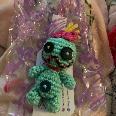 Mini Scrump Doll, Lilo and Stitch Amigurumi, Keychain Zipper Charm - Etsy