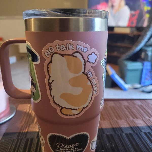 Please Handle With Love FRAGILE Sticker Cat Meme Stickers Kawaii/funny ...