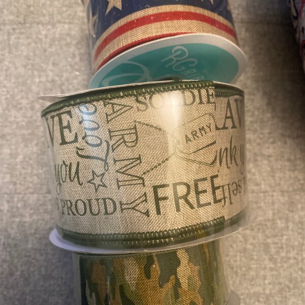 Camouflage Ribbon, Camo Ribbon, Green Ribbon, Military Ribbon, Hunting ...