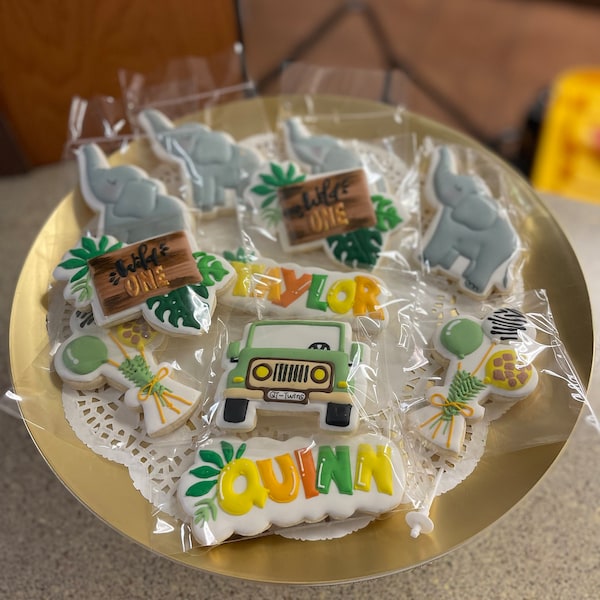 Safari Themed Cookies- Wild One Cookie- Jungle Animal Cookies - Etsy