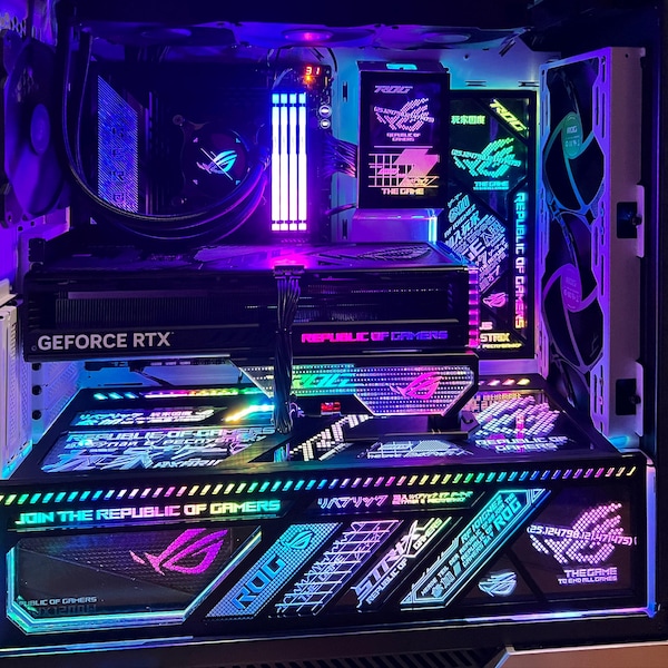 Custmoized Silver Mirrored RGB Gpu Backplate Pc Case Panel Argb Edge ...