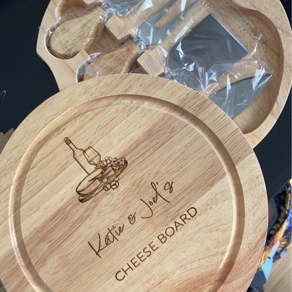 Personalised Cheese Board Set. 9 Designs to Choose From. Custom Cheese ...