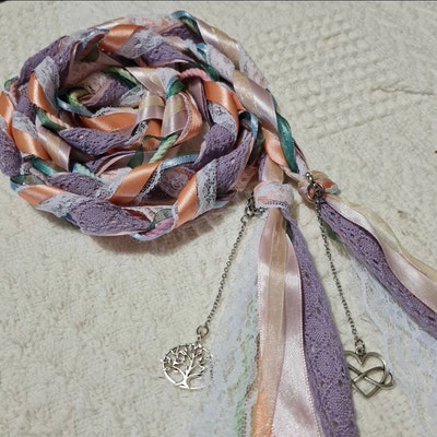 Handfasting Cord 8ft, Wedding Rope, White Leaf, White Lace, Metallic ...