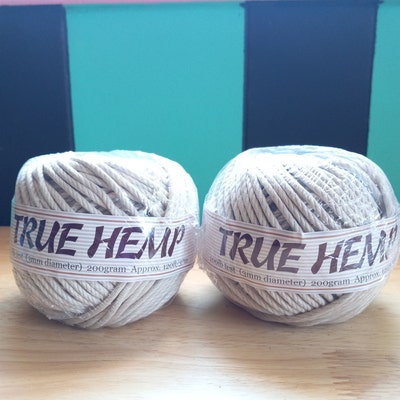 Bundle 10 Balls Natural no Dye Hemp Cord 20lb 1mm 430feet/130m 100gram ...