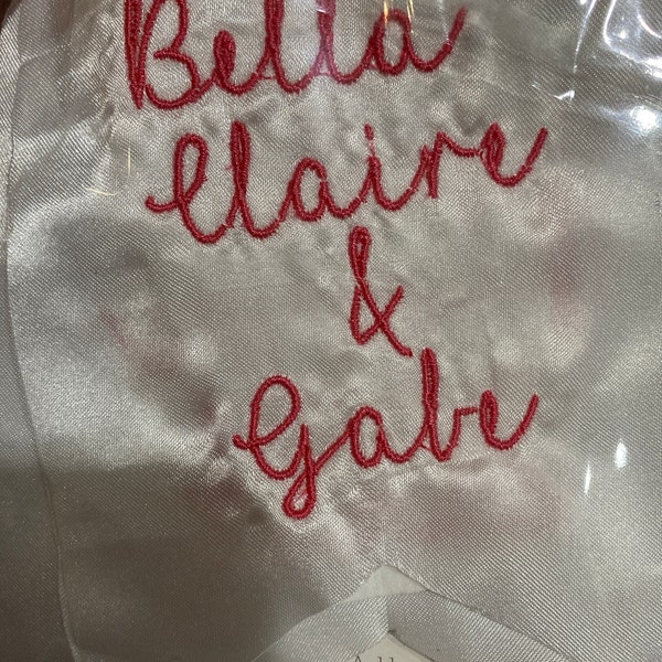 Prom Bouquet Ribbon, Preppy Prom Embroidered Ribbon, Wedding or Prom ...