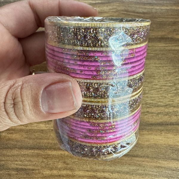 Diyabati Indian Glass Bangles Churiyan Kangan Set Bracelet Pack of 12 ...