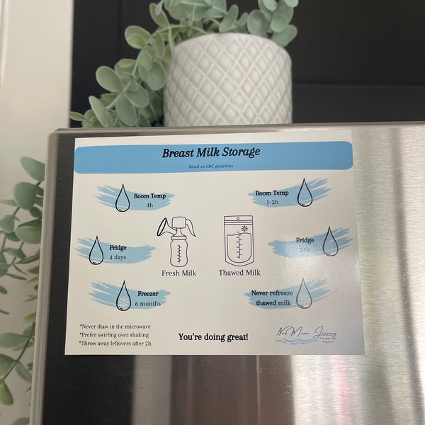 PRINTABLE Breast Milk Storage Guidelines - Etsy