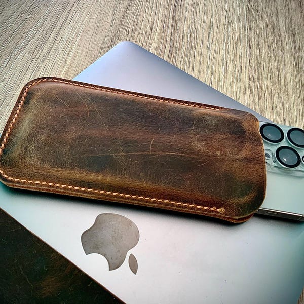 Leather Slim Key Wallet , Leather Key Holder , Leather Key Cover ...