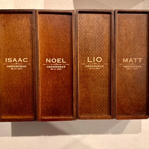 Personalized Groomsmen Gifts Box, Engraved Wooden Box for Wedding, Best ...