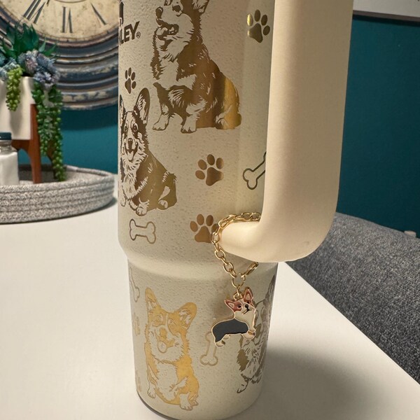 Tumbler Charm - Checkered Heart - Handle Charm - Stanley - Hydrojug ...