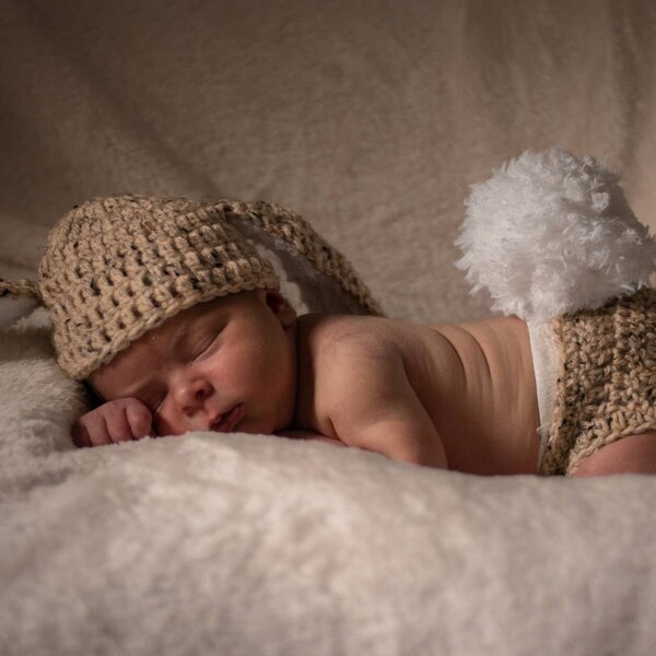 READY Baby Hat Bunny Rabbit Ears Photo Prop Baby Bunny Oufit Easter ...