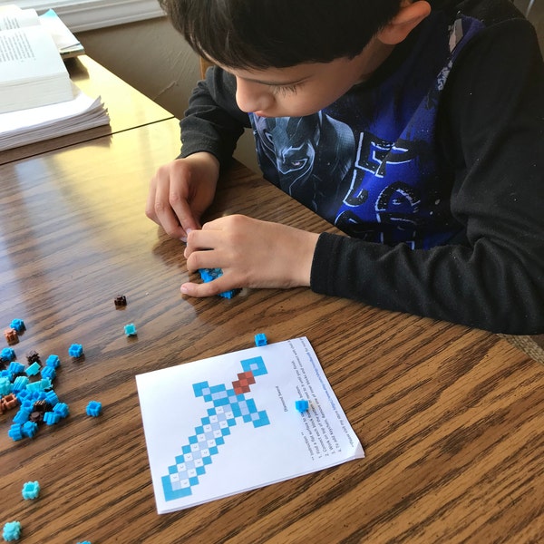 DIY Make Your Own Minecraft PIXEL Mini-brick Kit - Swords Keychain - Etsy
