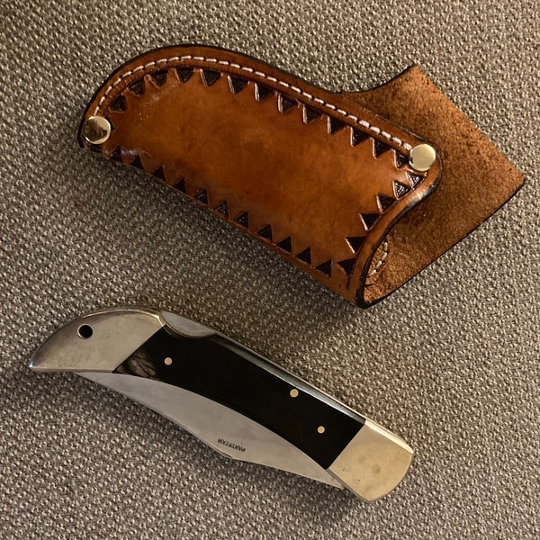 Custom Leather Knife Sheath With Flap JS110-122 - Etsy