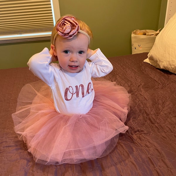 First Birthday Outfit Girl, 1st Birthday Outfit Girl, One Birthday Tutu ...