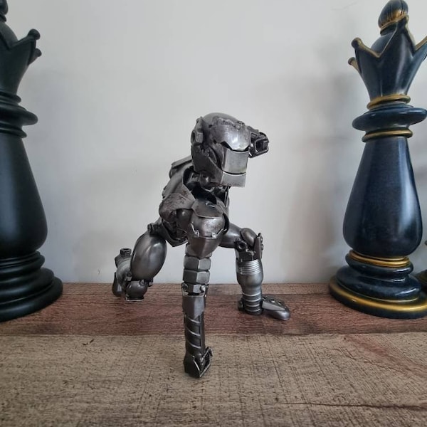 Excavator Scrap Metal Sculpture, Backhoe Tractor Loader Scrap Metal ...