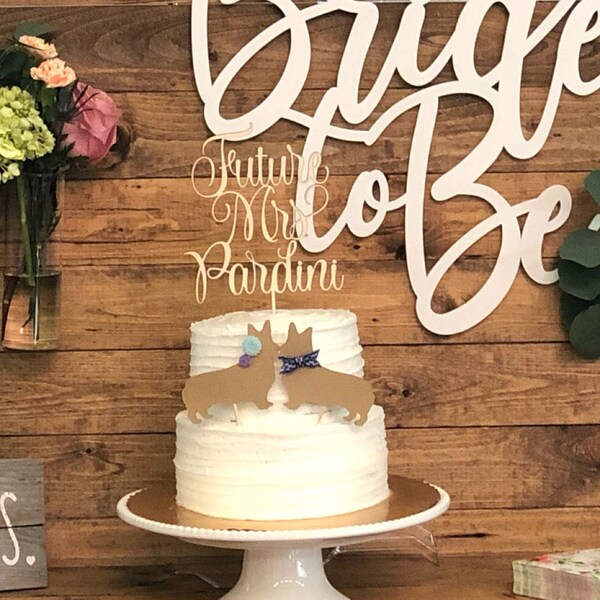 Bridal Shower Cake Topper, Future Mrs Cake Topper, Personalized Cake ...