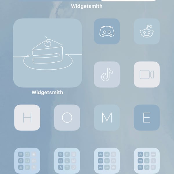 Pastel Blue Ios App Icons Aesthetic | 4000 iPhone App Covers | Widgets ...