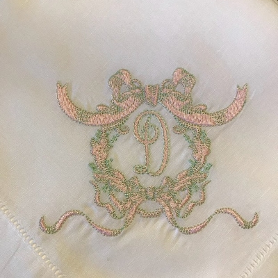 Antique Bow Frame Machine Embroidery File Design 4x4 Inch Hoop Monogram ...