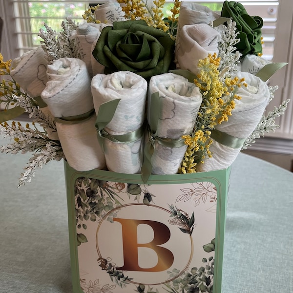 Baby Arrangements, Flower, Diaper , Boy, Girl, Gender Reveal, New ...