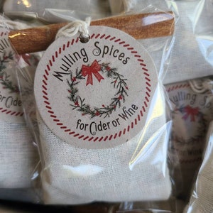 Mulling Spices Sets of 5 Personalized Favors for Fall or Winter ...