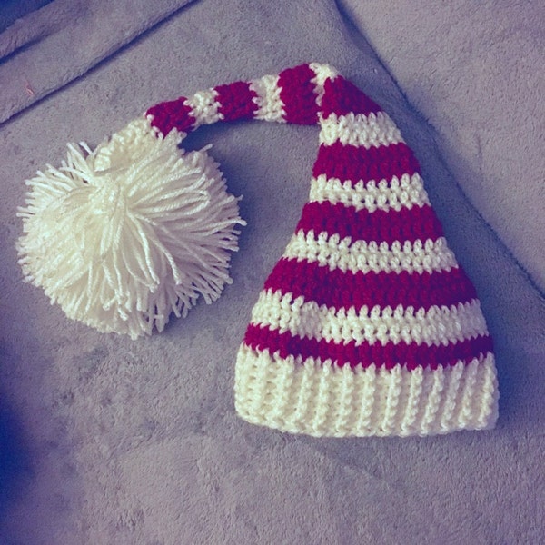 Crochet Pattern for Christmas Stocking Cap, Santa or Elf Hat | 9 Sizes ...
