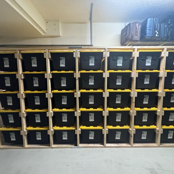 HDX 27 Gallon Tote Rack Plans, Tote Garage Storage Shelves ...