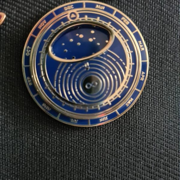 Blue Mini Planisphere Spinning Enamel Pin - Etsy