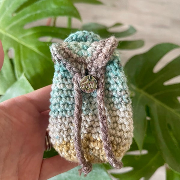 Mini Crochet Backpack Keychain Made With 100% Cotton Yarn 1 Inch ...