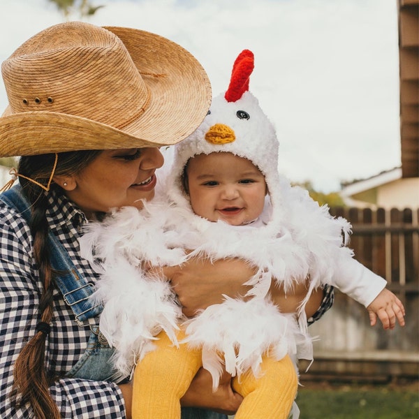 Feathered Baby Chicken Halloween Costume - Baby Girl Chick Costume ...
