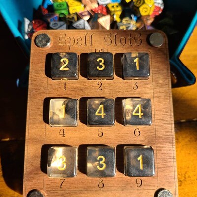 D&D Spell Slot Tracker Dungeons and Dragons Spell Counter Spell Slot ...