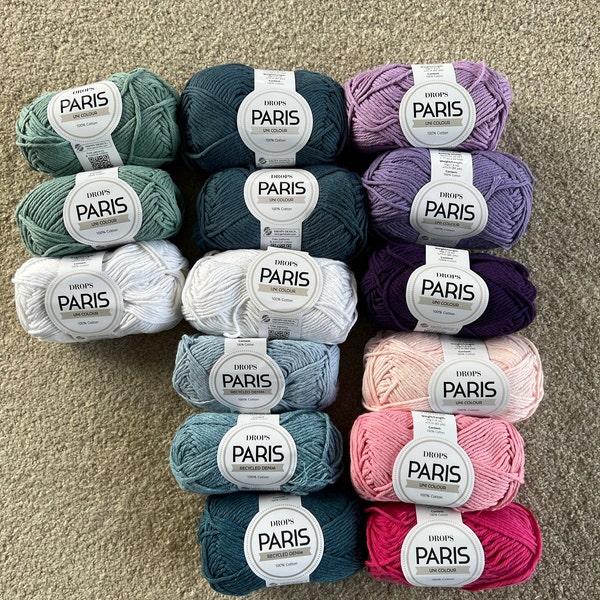 Cotton Yarn DROPS Paris Art Yarn Macrame Cord Natural Yarn Recycled ...