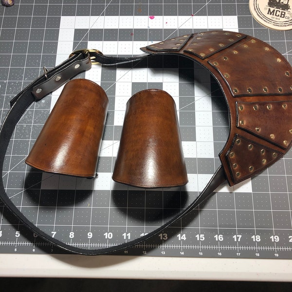 Leather Splint Pauldron Leather Armor - Etsy